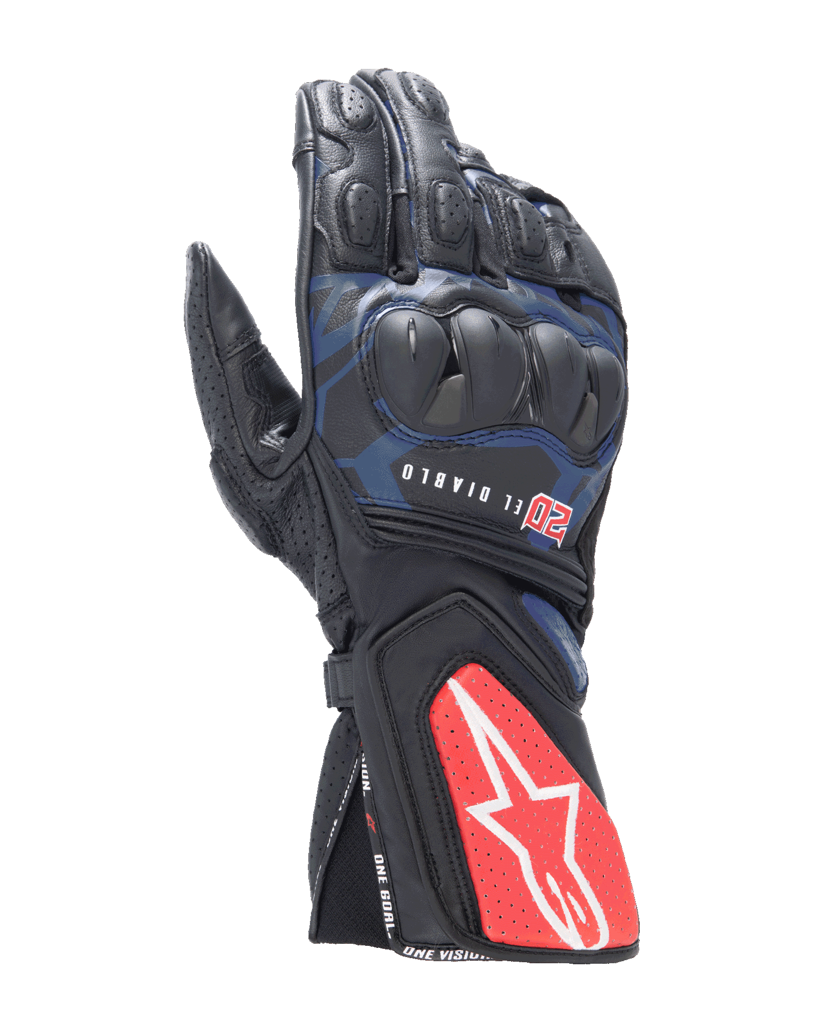 FQ20 SP-8 V3 Monster Gloves - BLACK RACING/SPORT Gloves